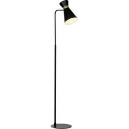 Brilliant Goldy 64458/86 Stehlampe LED E27 28 W Schwarz (matt), Gold