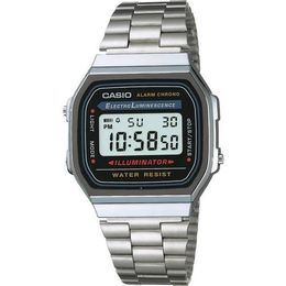 Casio Armbanduhr A168WA-1YES (B x H) 36.30 mm x 38.60 mm Silber Gehäusematerial=Kunstharz Material (Armband)=Edelstahl