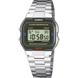 Casio Chronograph Armbanduhr A163WA-1QES (L x B x H) 36.8 x 33 x 9.1 mm Silber Gehäusematerial=Edelstahl Material (Armband)=Edelstahl