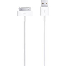 Apple iPad, iPhone, iPod Anschlusskabel [1x USB 2.0 Stecker A - 1x Apple Dock-Stecker 30pol.] 1.00 m Weiß