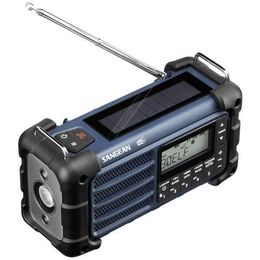 Sangean MMR-99 Outdoorradio DAB+, DAB, UKW Notfallradio, Bluetooth® Solarpanel, spritzwassergeschützt, staubdicht, Taschenlampe Blau