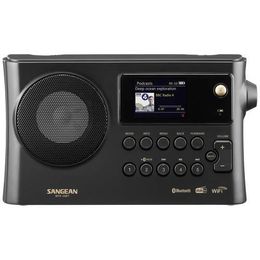 Sangean WFR-28BT Internet Tischradio DAB+, FM WLAN, Bluetooth®, AUX Akku-Ladefunktion, Spotify Schwarz