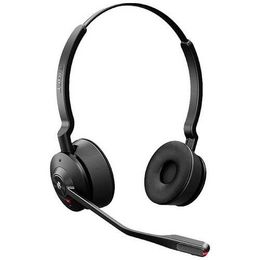 Jabra Engage 55 Telefon On Ear Headset DECT Stereo Schwarz inkl. Lade- und Dockingstation, Lautstärkeregelung, Mikrofon-Stummschaltung