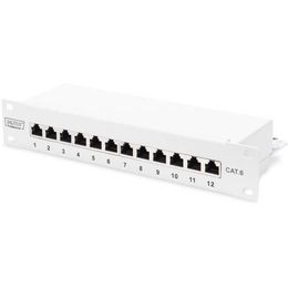 Digitus Digitus 12 Port Netzwerk-Patchpanel 254 mm (10) CAT 6 1 HE