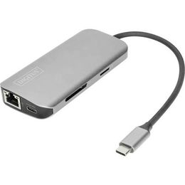 Digitus USB-C® Mini-Dockingstation DA-70884 Passend für Marke: Universal Chromebook, Chromebook, Lenovo Thinkpad, MacBook, MacPro, Surface, Ultrabook, Yoga,