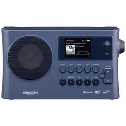 Sangean WFR-28BT Internet Tischradio DAB+, FM WLAN, Bluetooth®, AUX Akku-Ladefunktion, Spotify Dunkelblau