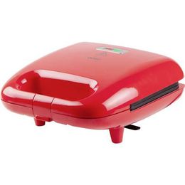 Domo Snack Party 5in1 Sandwich-Toaster Cool-Touch-Gehäuse, Antihaftbeschichtung Rot