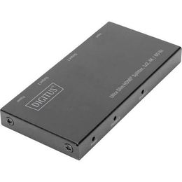 Digitus DS-45322 2 Port HDMI-Splitter LED-Anzeige, Metallgehäuse, Ultra HD-fähig 4096 x 2160 Pixel Schwarz