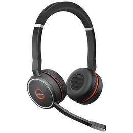 Jabra Evolve 75 Second Edition - UC Telefon On Ear Headset Funk, Bluetooth®, kabelgebunden Stereo Schwarz Mikrofon-Rauschunterdrückung, Noise Cancelling