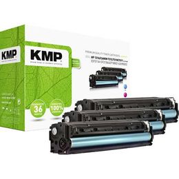 KMP H-T171 CMY Tonerkassette Kombi-Pack ersetzt HP 131A, CF211A, CF212A, CF213A Cyan, Magenta, Gelb 1800 Seiten Kompatibel Toner Kombi-Pack