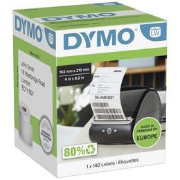 Dymo 2166659 Etiketten Rolle 102 x 210 mm Weiß 140 St. Permanent haftend Versand-Etiketten