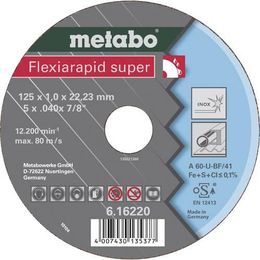 Metabo 616220000 Flexiarapid super Schleifscheibe Durchmesser 125 mm Bohrungs-Ø 22.23 mm 25 St.