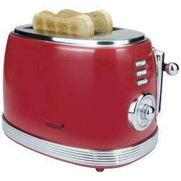 Korona 21668 Toaster mit Brötchenaufsatz Rot