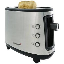 Korona 21304 Toaster mit Brötchenaufsatz Edelstahl, Schwarz