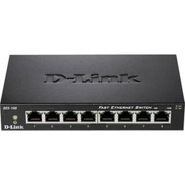 DLink D-Link DES-108 Netzwerk Switch 8 Port 100 MBit/s