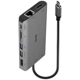 Lindy USB-C® Mini-Dockingstation 43323 Passend für Marke: Universal integrierter Kartenleser, USB-C® Power Delivery