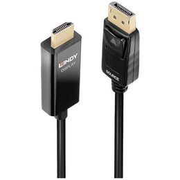 Lindy Anschlusskabel DisplayPort Stecker, HDMI-A Stecker 0.50 m Schwarz 40924 DisplayPort-Kabel
