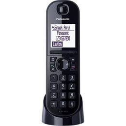 Panasonic KX-TGQ200GB Schnurloses Telefon VoIP Babyphone, Freisprechen Beleuchtetes Display Schwarz