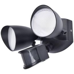 Lutec SHRIMP + PIR 7622222012 LED-Außenwandleuchte mit Bewegungsmelder LED LED 23.5 W Schwarz