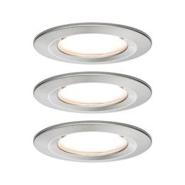 Paulmann Nova Bad-Einbauleuchte 3er Set LED LED 18 W IP44 Eisen (gebürstet)