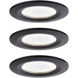 Paulmann 94473 LED-Einbauleuchte 3er Set LED 18 W Schwarz (matt)