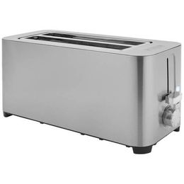 Princess 142402 Doppel-Langschlitztoaster mit Brötchenaufsatz Edelstahl