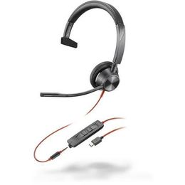 Plantronics Blackwire 3315-M Telefon On Ear Headset kabelgebunden Mono Schwarz Noise Cancelling Lautstärkeregelung, Mikrofon-Stummschaltung