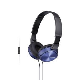 Sony MDR-ZX310AP On Ear Kopfhörer kabelgebunden Blau Headset, Faltbar