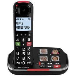 Swissvoice Xtra 2355 Schnurloses Seniorentelefon Anrufbeantworter, Foto-Tasten, Freisprechen, für Hörgeräte kompatibel, Wahlwiederholung Beleuchtetes Display