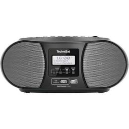 Technisat DIGITRADIO 1990 CD-Radio DAB+, UKW AUX, Bluetooth®, CD, USB Akku-Ladefunktion, Weckfunktion Schwarz