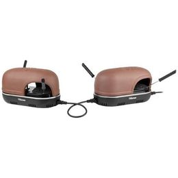 Tristar Festa Connec Raclette 4 Pfännchen Terracotta, Schwarz