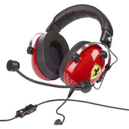 Thrustmaster T.Racing Scuderia Ferrari EDITION Gaming Over Ear Headset kabelgebunden Stereo Rot Noise Cancelling Lautstärkeregelung, Mikrofon-Stummschaltung