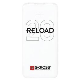 SKROSS Reload 20 Powerbank 20000 mAh Li-Ion Weiß Statusanzeige