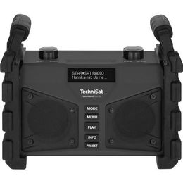 Technisat DIGITRADIO 230 OD Baustellenradio DAB+, UKW AUX, Bluetooth®, USB wiederaufladbar, wasserdicht, spritzwassergeschützt, staubdicht Schwarz