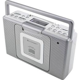 Soundmaster BCD480 CD-Radio UKW AUX, CD spritzwassergeschützt Silber