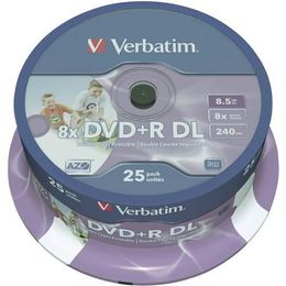 Verbatim 43667 DVD+R DL Rohling 8.5 GB 25 St. Spindel Bedruckbar