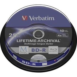 Verbatim 43825 M-DISC Blu-ray Rohling 25 GB 10 St. Spindel Bedruckbar