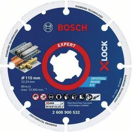 Bosch Accessories 2608900532 X-LOCK Diamanttrennscheibe Durchmesser 115 mm Bohrungs-Ø 22.23 mm Metall 1 St.