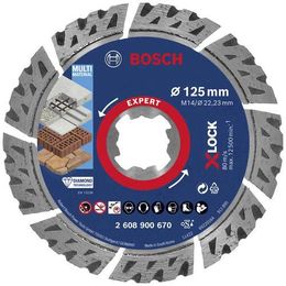Bosch Accessories 2608900670 EXPERT MultiMaterial X-LOCK Diamanttrennscheibe Durchmesser 125 mm Bohrungs-Ø 22.23 mm Stein, Beton, Ziegel 1 St.