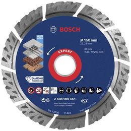 Bosch Accessories 2608900661 EXPERT MultiMaterial Diamanttrennscheibe Durchmesser 150 mm Bohrungs-Ø 22.23 mm Stein, Beton, Ziegel 1 St.