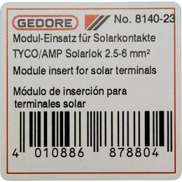 Gedore 8140-23 2078082 Crimpeinsatz Solar-Steckverbinder 2.5 bis 6 mm²