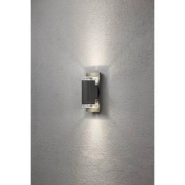 Konstsmide Potenza 7987-370 Außenwandleuchte LED, Energiesparlampe GU10 12 W Anthrazit