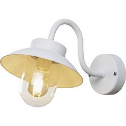 Konstsmide Vega Mini 417-250 Außenwandleuchte, Wandleuchte Energiesparlampe, Glühlampe, LED E27 Weiß