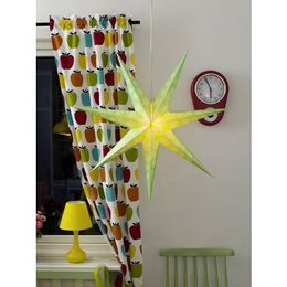 Konstsmide 2933-920 Weihnachtsstern Glühlampe, LED Grün mit ausgestanzten Motiven, mit Schalter