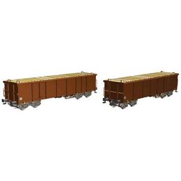 Piko H0 58235 H0 2er-Set Offener Güterwagen Eaos mit Holzladung DB-AG Mit Holzladung der DB AG