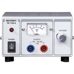 Labornetzgerät, einstellbar Voltcraft PS-1152 A 1.5 - 15 V/DC 1.5 - 1 A 22.5 W Anzahl Ausgänge 1 x kalibriert (ISO)