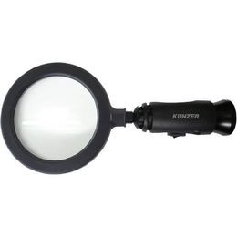 Kunzer 7LL01 Lupe Handlupe mit LED-Beleuchtung Linsengröße: (Ø) 90 mm Schwarz