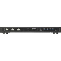 SpeaKa Professional 4 Port KVM-Umschalter HDMI USB 1920 x 1080 Pixel, 3840 x 2160 Pixel