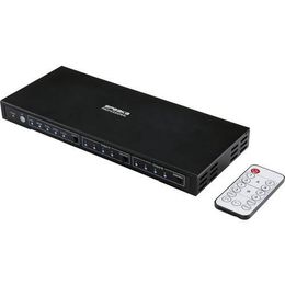 SpeaKa Professional 4x2 Port HDMI-Switch mit Audio-Ports 3840 x 2160 Megapixel Schwarz