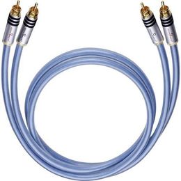 Cinch Audio Anschlusskabel [2x Cinch-Stecker - 2x Cinch-Stecker] 0.50 m Blau vergoldete Steckkontakte Oehlbach XXL® Series 2